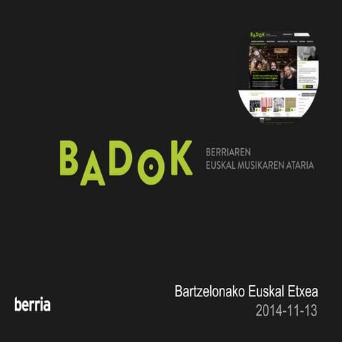 Badok-en aurkezpena, Bartzelonako Euskal Etxean | PPTX
