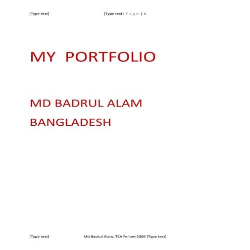 Badrul`s Portfolio | DOC