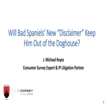 Will Bad Spaniels' "Disclaimer" Keep Him Out of the Doghouse? | PPTX