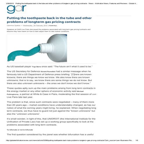 Putting the toothpaste back in the tube and other problems of longterm ...