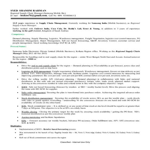 Shamim CV Nov 2015 | PDF