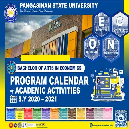BA Economics Program Calendar of Academic Activities | PDF
