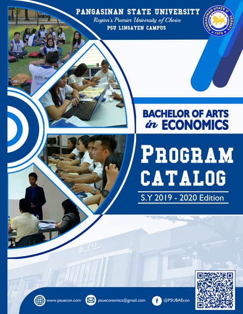 BA Economics Program Brochure SY 2020 - 2021 | PPT