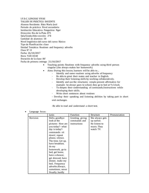 Detailed lesson plan | DOCX