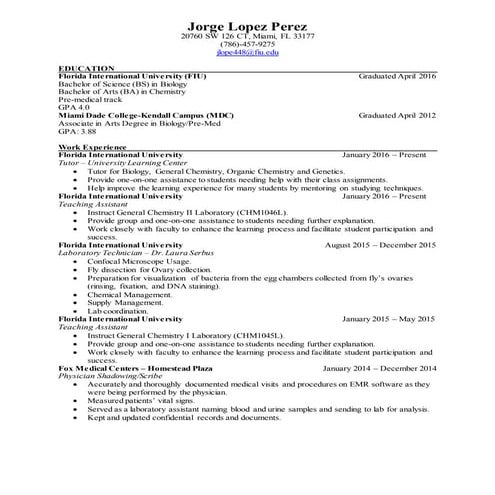 JorgeLopezPerez_Resume UPDATED | PDF