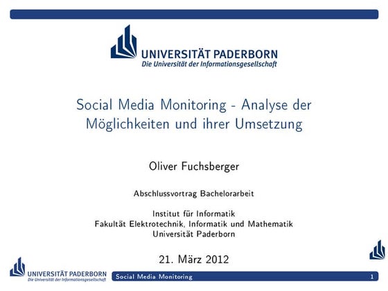 Präsentation Kolloquium Masterarbeit - Beispiel | PDF | Business ...