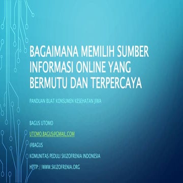 Bagaimana memilih sumber informasi online yang bermutu dan | PPT