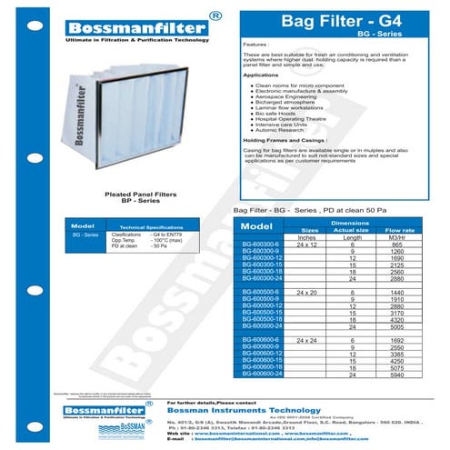 Bag filters g4 | PDF