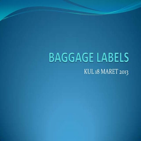 Baggage labels | PPTX