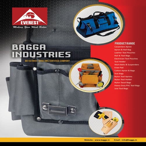 BAGGA INDUSTRIES, Bahadurgarh, Industrial Tool Kit and Bags | PDF