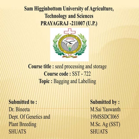 Bagging and labelling | PPTX