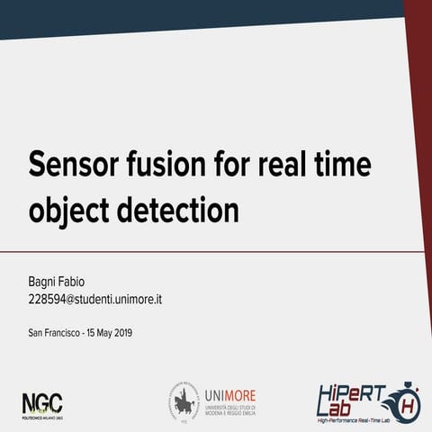 Sensor fusion of LiDAR and Camera for real time object detection ...