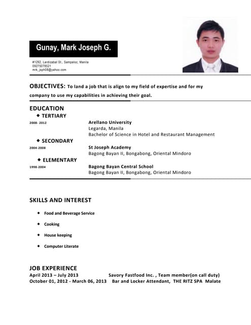 Resume (sample) | DOCX | Education