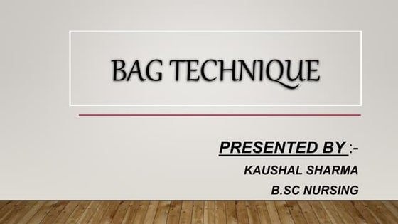 Bag techniques | DOCX