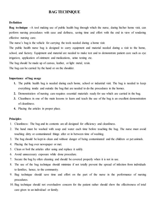 Bag Technique Procedure.pdf | Parenting Babies and Toddlers | Parenting