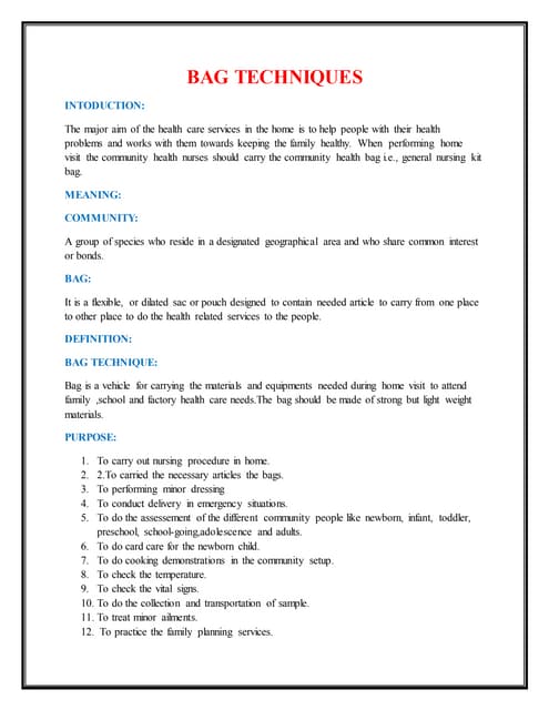 Bag Technique Procedure.pdf | Parenting Babies and Toddlers | Parenting
