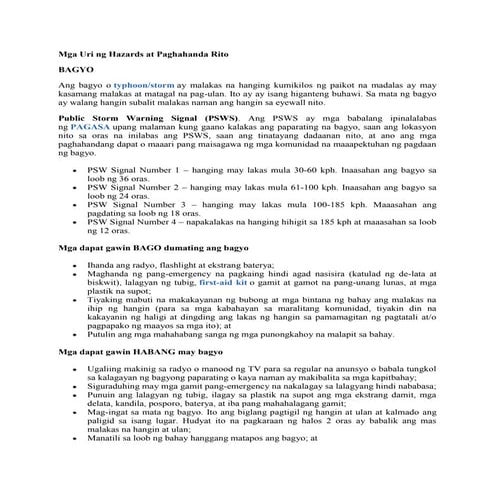 Mga Dapat Gawin sa Panahon ng Pagbagyo.pptx