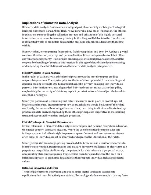 The Future of Biometric Patterns | PDF