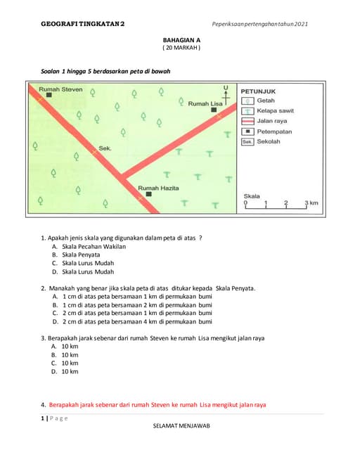 BAB 2 GEOGRAFI TINGKATAN 2 PETA TOPOGRAFI | PPT