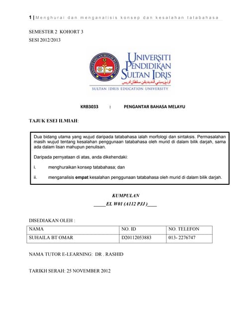 ASSIGNMENT MORFOLOGI | PDF