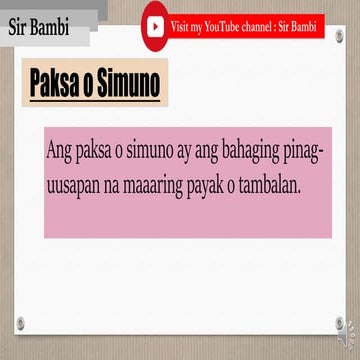 Bahagi at Ayos ng pangungusap || Simuno || Panaguri | PPTX