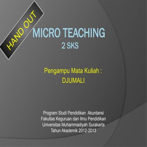 bahan-ajar-micro-teaching-Smt-VI micro teaching | PPTX