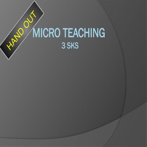 Micro Teaching | PPT