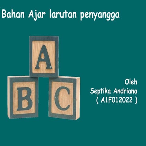 Bahan ajar buffer | PPT