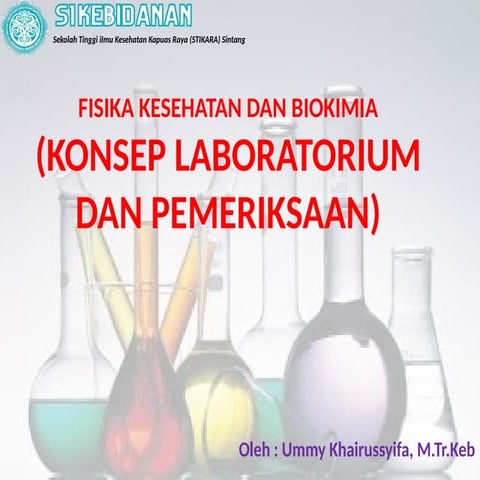 Bahan Ajar Konsep Laboratorium klinik dan pemeriksaannya.pptx