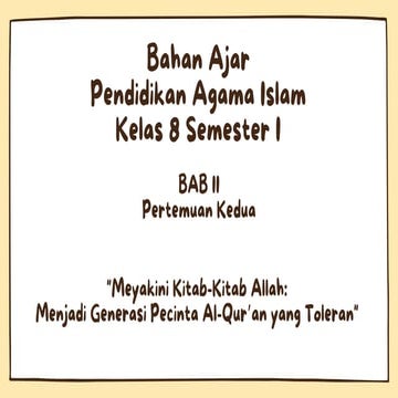 Bahan Ajar Materi Pendidikan Agama Islam | PPT