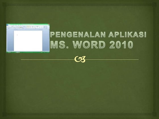 Pertemuan 1. Pengenalan Dasar Ms. Word.pptx