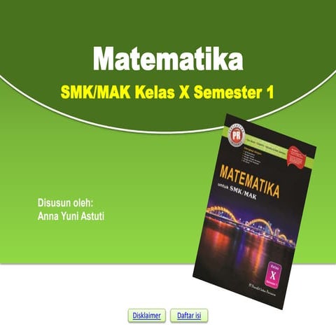 Bahan Ajar PowerPoint Matematika SMK 10a.ppt