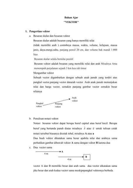 Materi vektor pada bidang kelas XI SMA Fase F | PPTX
