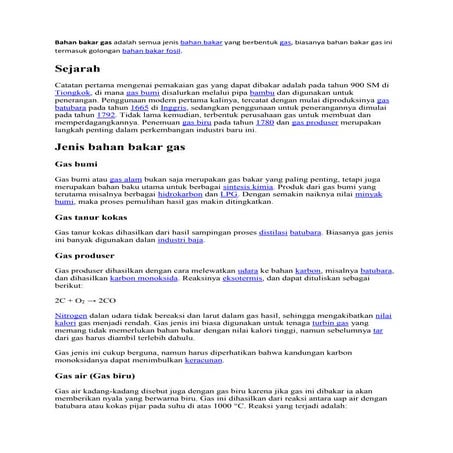 Bahan bakar gas | DOCX