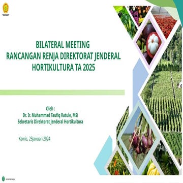 Bahan BM Bappenas Ranwal 2025 Kementerian Pertanian | PPTX