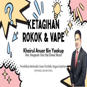 Bahan Ceramah Rokok & Vape Sekolah Rendah | PPTX