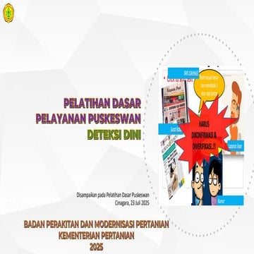 melakukan deteksi Dini pelayanan puskeswan | PDF