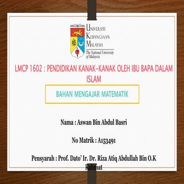 Bahan Mengajar Matematik (1) | PPTX