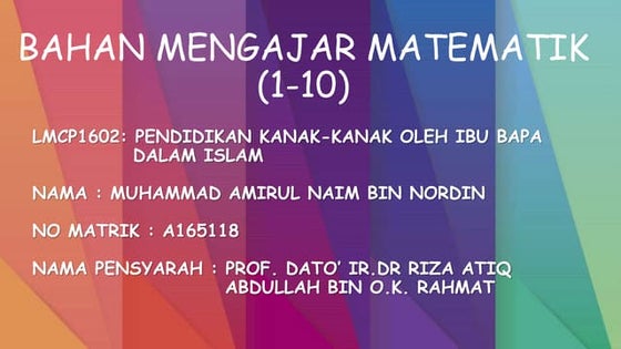 Bahan mengajar matematik (2) | PPT
