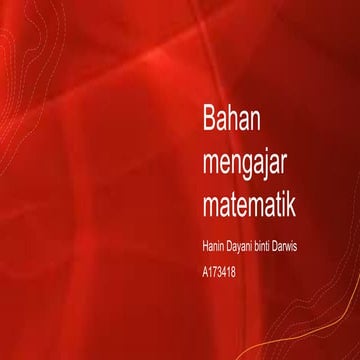Bahan mengajar matematik 1 | PPTX