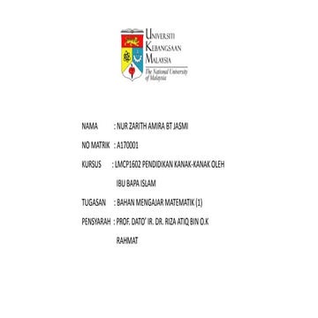 Bahan Mengajar Matematik (1) | PPTX