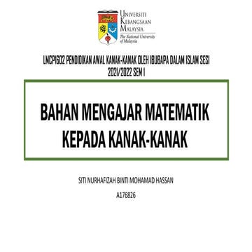 BAHAN MENGAJAR MATEMATIK KEPADA KANAK-KANAK (11-30) | PDF