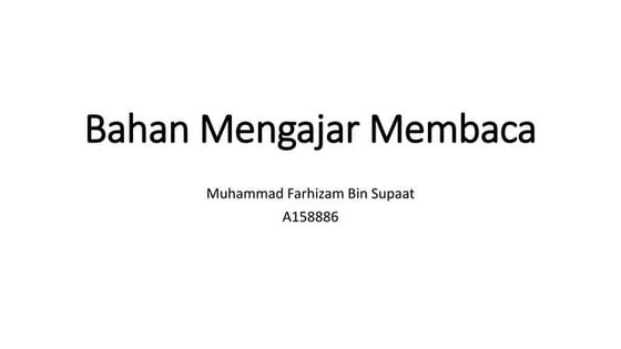 Bahan mengajar membaca 1 | PPT
