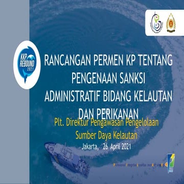 Bahan Paparan Konsultasi publik R Permen KP Pengenaan sanksi adm 26 ...