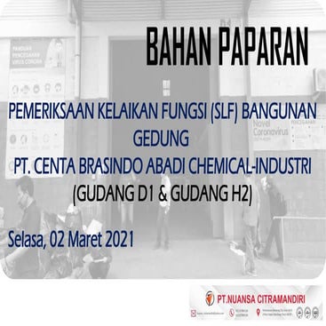 contoh laporan BAHAN PAPARAN SLF PT. CBA.pptx