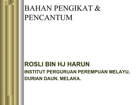 Pengikat dan pencantum siap | PPT