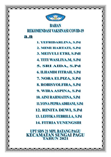 Dokumen Rangkuman Kehadiran Guru ini dipergunakan sebagai bukti dukung yang wajib diupload di E ...