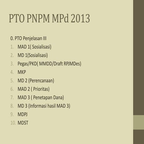 Bahan Presentase untuk PNPM Mandiri di Buton Utara | PPTX