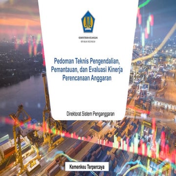 Pedoman Teknis Pengendalian, Pemantauan, dan Evaluasi Kinerja ...