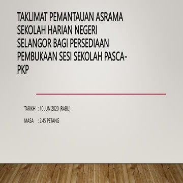 BAHAN TAKLIMAT.pptx untuk rujukan dan tindakan | PPT